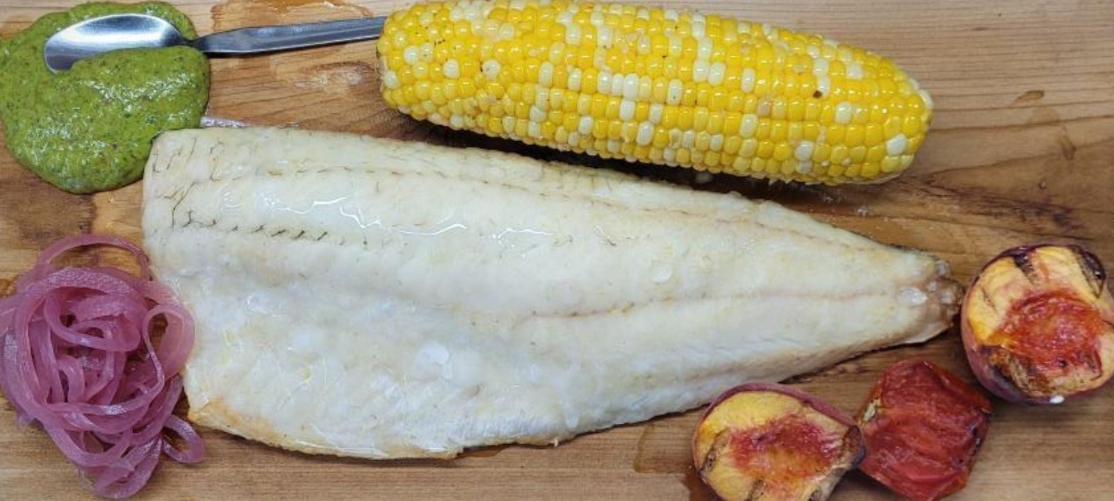 Peach Chimichurri Pickerel - Papa Earth - Fish Delivery Service
